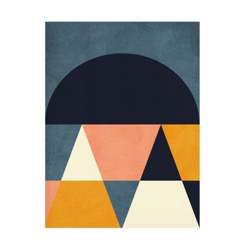 Trademark Fine Art - Ana Rut Bre Rainbow Plus Shapes Blue Mustard4 ...