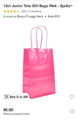 12ct Junior Tote Bags - Spritz™ : Target