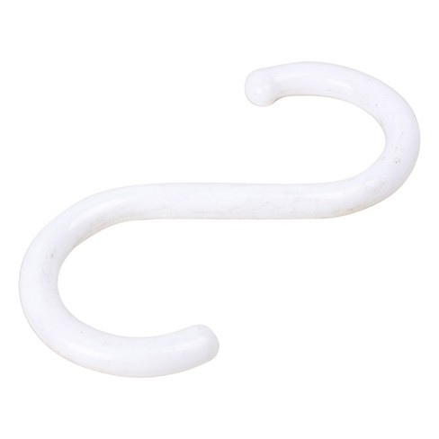 Unique Bargains Home Wardrobe Plastic S Shape Hooks White 5 Pcs : Target