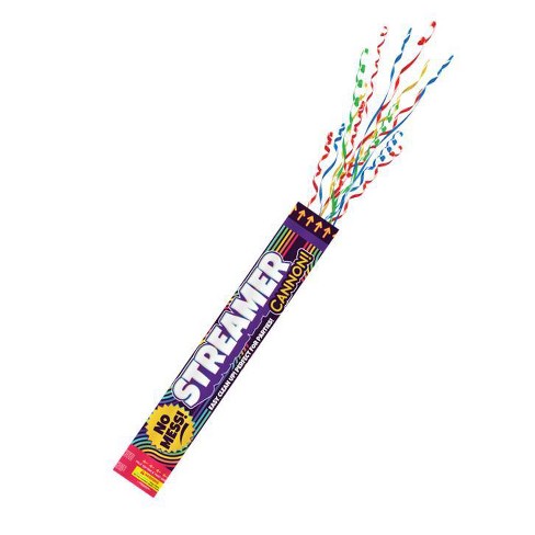 Tnt Multi Color Streamer Cannon Confetti Popper Fireworks 72pk : Target