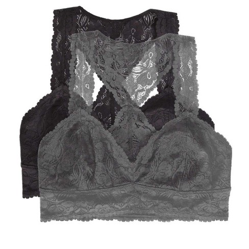 Jezebel By Felina Women's Lace Bralette 2 Pack : Target