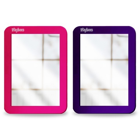 Playbees Magnetic Locker Mirrors 2 Pack (pink And Purple) : Target