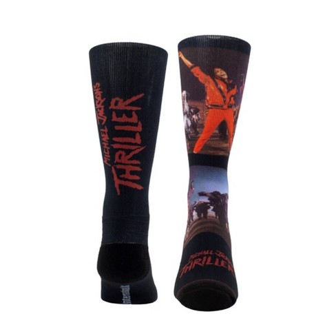 Michael Jackson Men's Crew Socks, Dye-sublimated Thriller - 1 Pair : Target