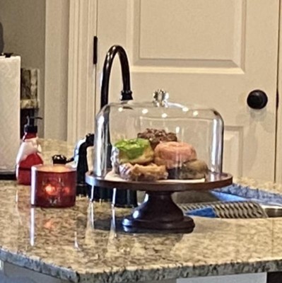 Round Glass & Wood Dessert Stand - Threshold™: Traditional Cupcake ...