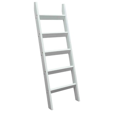 Hallops 5 Ft Wood Rustic Ladder Shelf - White : Target