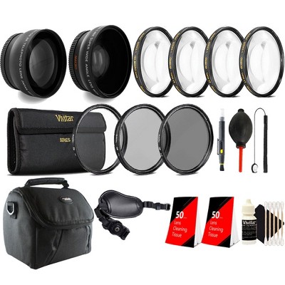 Vivitar 52mm Wide Angle And Telephoto Lens With Accessory Bundle For ...