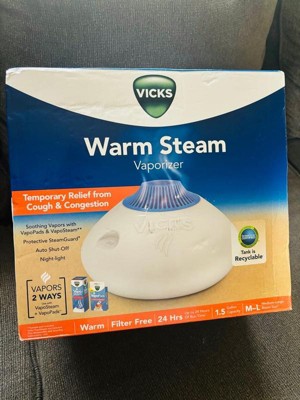 Vicks Warm Steam Vaporizer Humidifier With Night Light - 1.5gal : Target