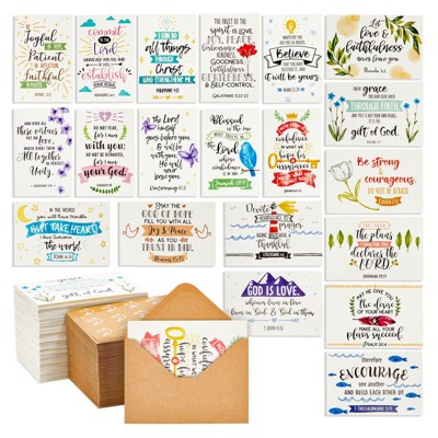 Faithful Finds 120 Pack Inspirational Religious Greeting Cards With ...