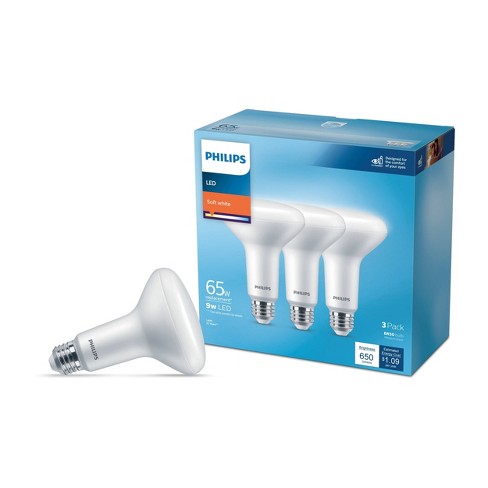 Philips Led 65w Soft White Br30 3p: Indoor Flood Dimmable Light Bulbs ...