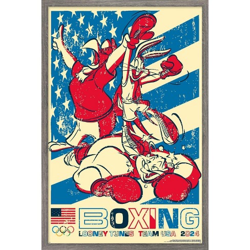 Trends International Looney Tunes X Team Usa - Boxing Framed Wall ...