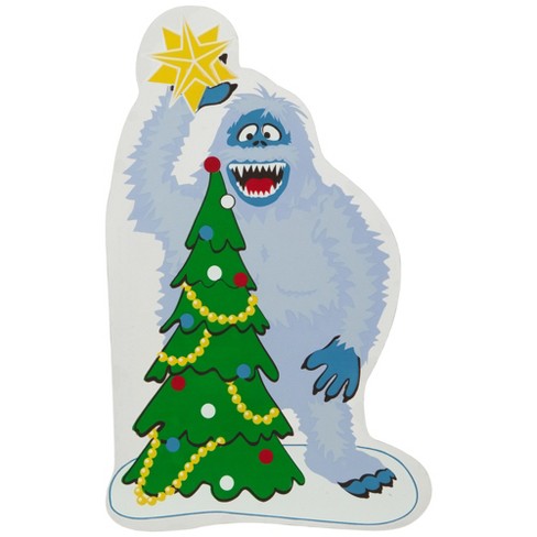 Northlight 8" Bumble Tops The Tree Double Sided Gel Christmas Window ...