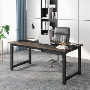 PAGED 63" Large Modern Computer Desk, Heavy Duty Office Desk with Steel ...