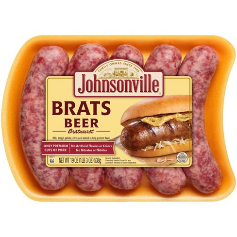 Johnsonville Beer Bratwurst - 19oz/5ct : Target