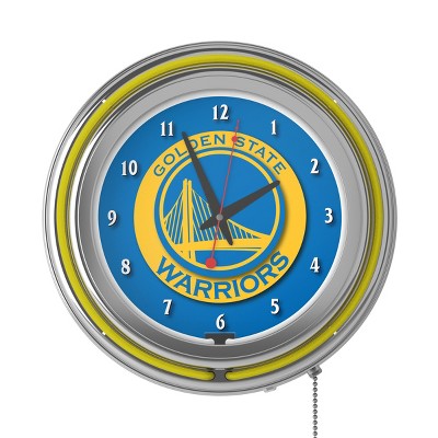 Golden State Warriors Logo Retro Neon Wall Clock : Target