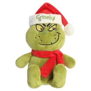 Aurora Small Grinchy Grinch Dr. Seuss Festive Stuffed Animal Green 6 ...