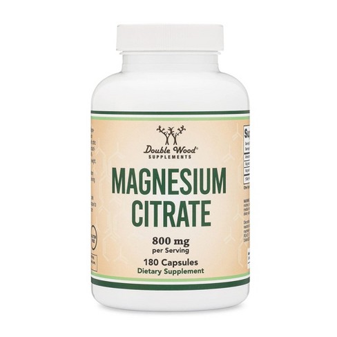Magnesium Citrate - 180 X 400 Mg Capsules By Double Wood Supplements ...