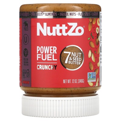 Nuttzo Power Fuel, 7 Nut & Seed Butter, Crunchy, 12 Oz (340 G) : Target