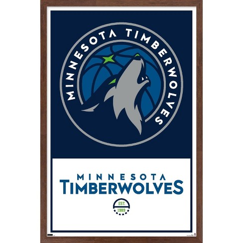 Trends International Nba Minnesota Timberwolves - Logo 21 Framed Wall ...
