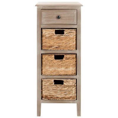 Safavieh Michaela Drawer Side Table Vintage White