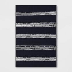 Stripe Outdoor Rug Navy - Threshold™ : Target