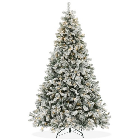 Casafield 7.5ft Realistic Snow-flocked Pine With 9 Light Sequences ...