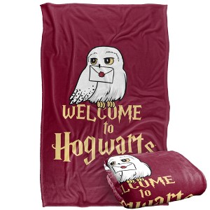 Harry Potter Hedwig Welcome To Hogwarts Silky Touch Super Soft Throw ...