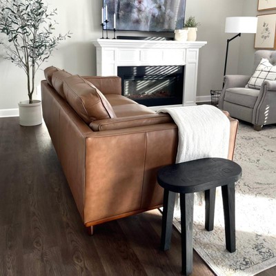 Woodland Short Carved Wood Table Black - Threshold™ : Target