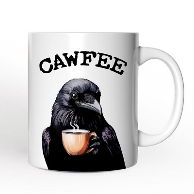 Cawfee Crow Personalized Mug, Funny Bird Lover Gift With Custom Name ...