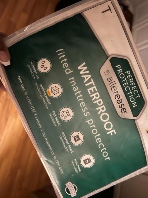 Allerease Twin Perfect Protection Soft Waterproof Machine Washable Fitted Mattress Protector ...