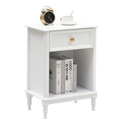 Nightstand Bedroom Nightstand With Drawer And Storage Shelf : Target