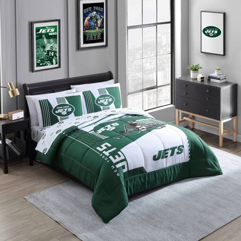 Nfl New York Jets Status Bed In A Bag Sheet Set - Full : Target