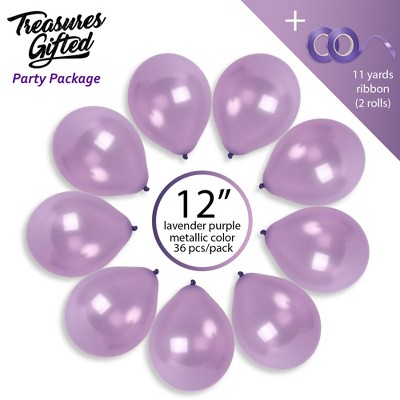 Treasures Gifted Pearlescent Pastel Purple Balloons - 12 Inch Latex ...
