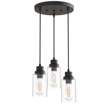 Doresshop 3-light Black Vintage Cluster Hanging Ceiling Light Fixture ...