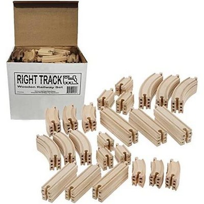 100 Piece Wooden Train Track Pack - Fully Compatible With Thomas ...