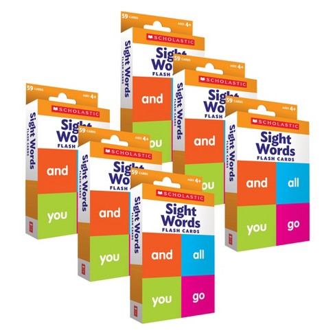 Scholastic Teaching Solutions Flash Cards: Sight Words, 6 Packs : Target