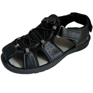 Mens Sandals Fisherman Closed Toe Hook and Loop Bungee Hiking Casual ...