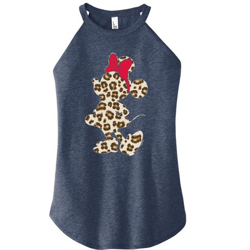 Women's - Disney - Leopard Print Minnie Mouse Graphic High Neck Tank ...