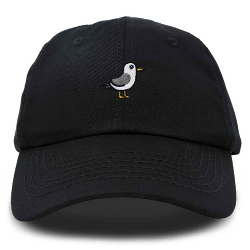 Dalix Seagull Embroidered Cap Cotton Baseball Hat Bird Womens In Black ...