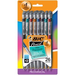 Bic #2 Xtra Precision Mechanical Pencils, 0.5mm, 8ct - Multicolor : Target