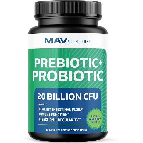Prebiotic + Probiotic Capsules, Pre & Pro Biotics For Synbiotic Gut ...