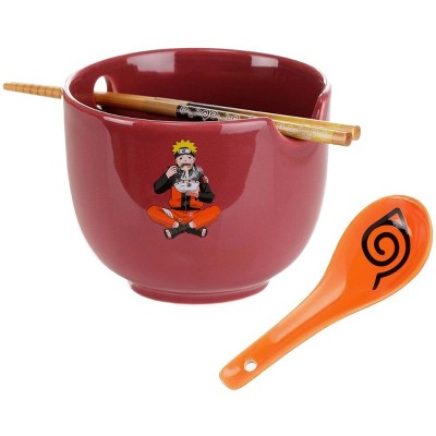 Naruto Uzumaki Eating Noodles 20 Oz Ramen Bowl With Chopsticks : Target