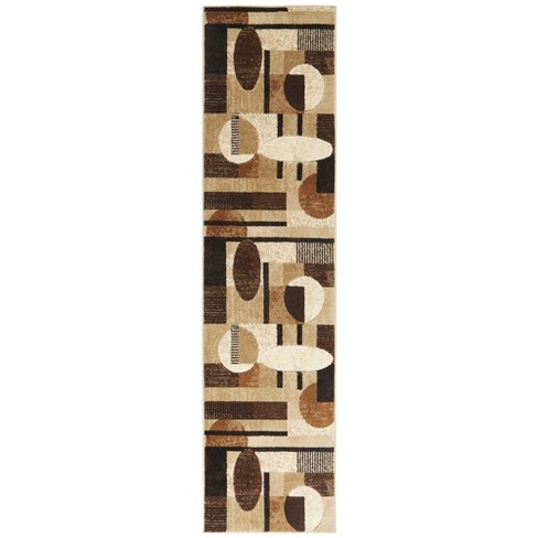 Home Dynamix Jasmine Contemporary Geometric Runner Area Rug,brown/beige ...