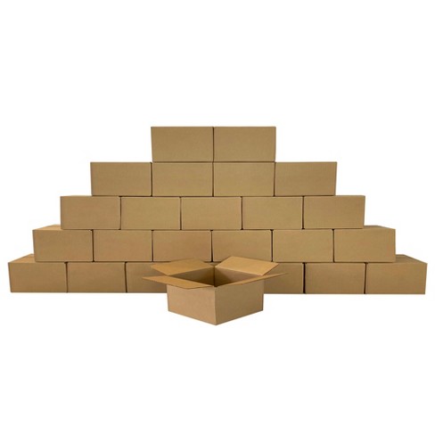 Uoffice 25 Flat Corrugated Boxes 12" X 12" X 4" Shipping Box : Target