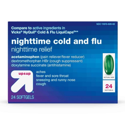 Nighttime Cold & Flu Relief Softgels - 24ct - Up&up™ : Target