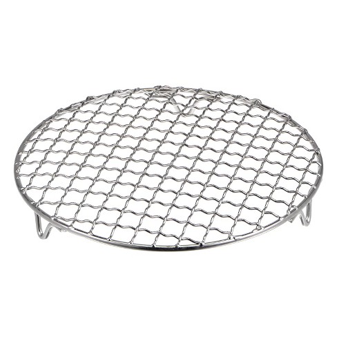 Unique Bargains Stainless Steel Round Cross Wire Barbecue Grill With ...