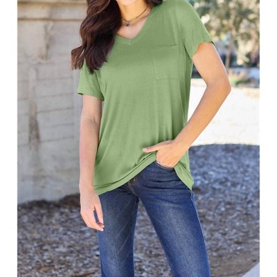 Women's Bamboo V-neck Tee - Basic Bae S : Target