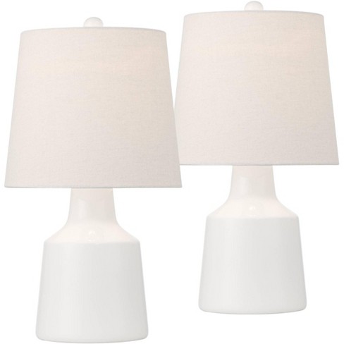 360 Lighting Tango 20 1 2 High Small Modern Coastal Accent Table Lamps Set Of 2 White Ceramic White Shade Living Room Bedroom Bedside Nightstand Target