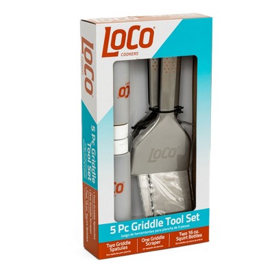 Loco Cookers 5 Piece Griddle Cooking Accessory Tool Kit With 2 Spatulas ...