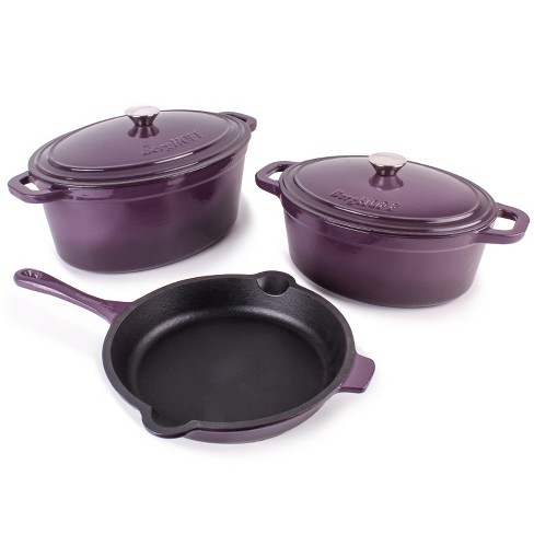 Berghoff Neo 5pc Cast Iron Cookware Set, 5qt. & 8qt. Covered Dutch ...