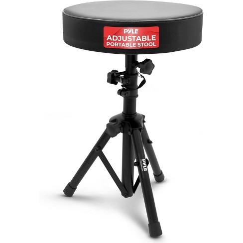 Pyle Adjustable Musician Performer Stool With Foam Cushion And Steel ...